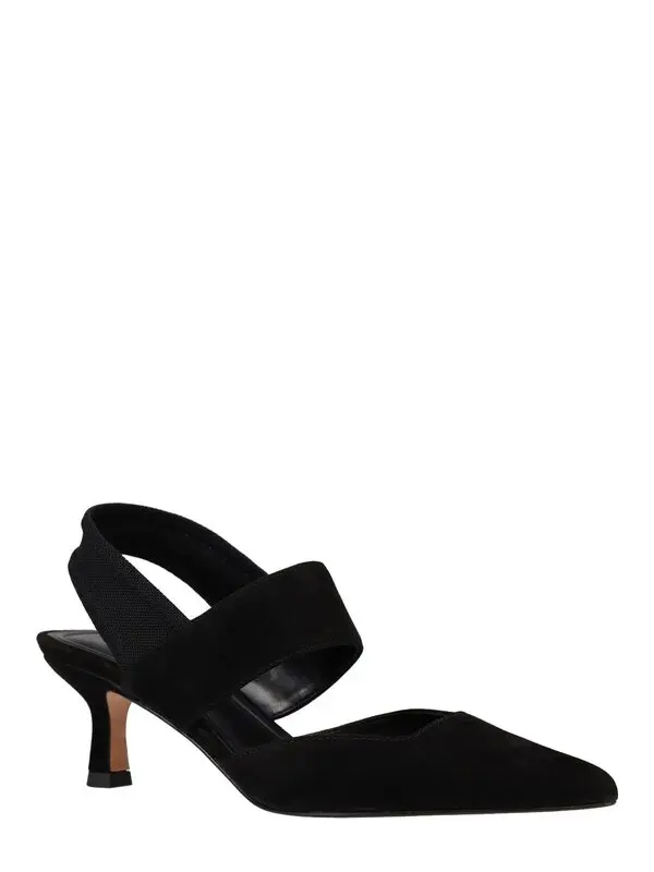 Pelle Moda Kiam Slingback Kitten Heel Pumps - Black