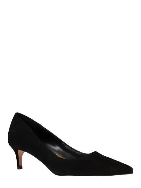 Pelle Moda Aeri Pointed Toe Kitten Heel Pumps - Black