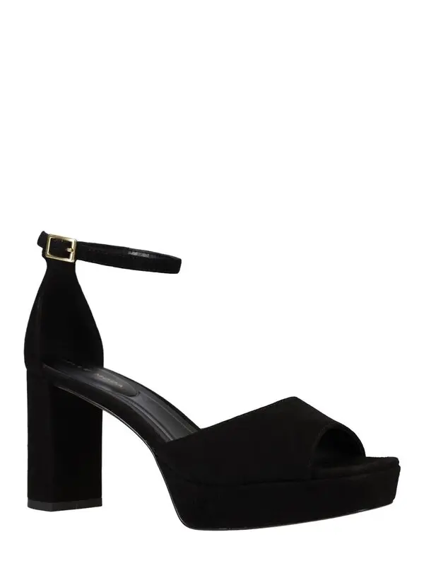 Pelle Moda Pearly Ankle Strap Platform Sandal - Black