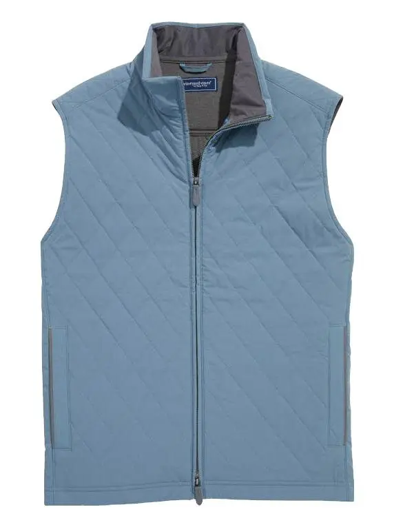 Vineyard Vines The Dorset Quilted Vest - Blue Mirage