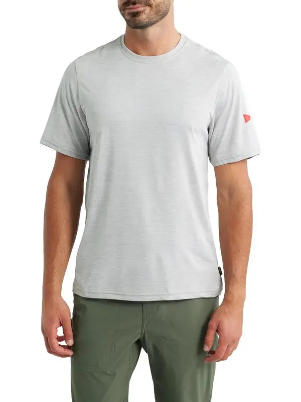 FLORENCE Airtex Performance T-shirt - Light Heather Grey