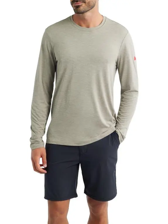 FLORENCE Airtex Performance Long-sleeve T-shirt - Heather Vintage Khaki