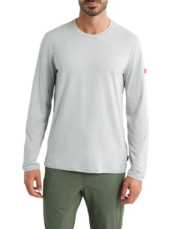 FLORENCE Airtex Performance Long-sleeve T-shirt - Light Heather Grey