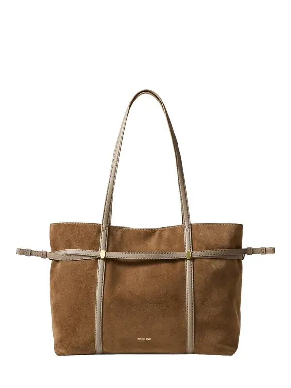 Veronica Beard Lasso Leather Tote Bag - Acorn