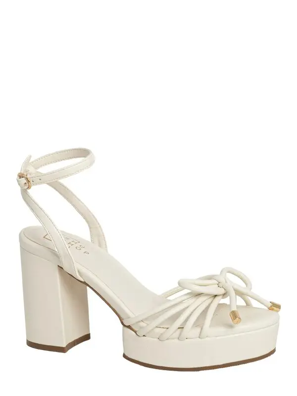 SHU SHOP Edith Ankle Strap Platform Sandal - Bone