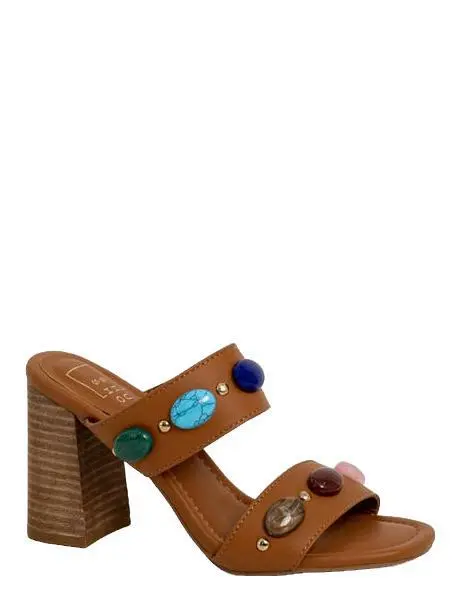 SHU SHOP Elizabeth Block Heel Sandal - Camel