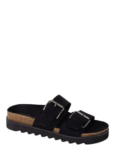SHU SHOP Carla Slide Sandal - Black Suede