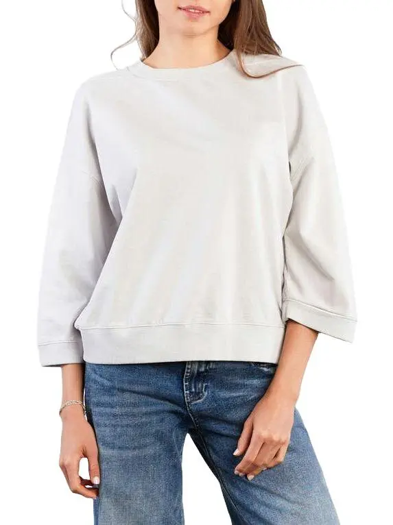 HINT OF BLU Relaxed Fit Boxy Sweatshirt - Glacier Grey