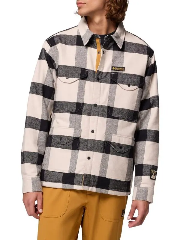 Columbia High Cascades Plaid Shirt Jacket - Dark Stone Tim Buff Plaid