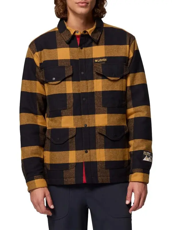Columbia High Cascades Plaid Shirt Jacket - Maple Sug Tim Buff Plaid