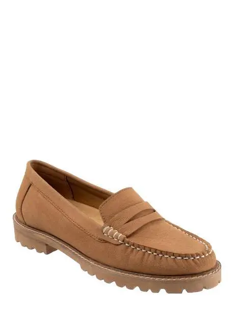 Trotters Francey Lug Sole Penny Loafer - Luggage Nubuck