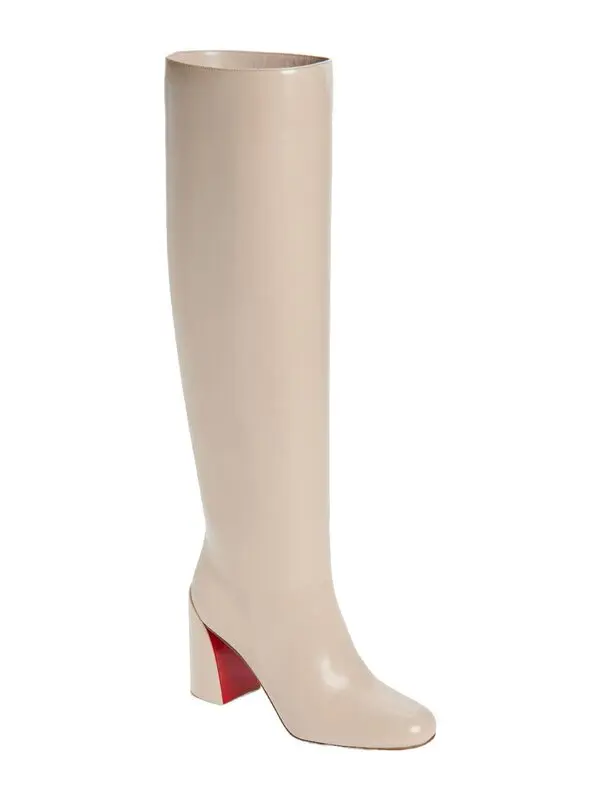 CHRISTIAN LOUBOUTIN Janitta Knee High Boots - Pearl