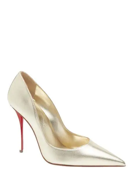 CHRISTIAN LOUBOUTIN Miss Z Pointed Toe Pump - G306 Platine/lin Platine
