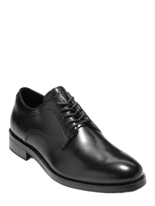 Cole Haan Dean Plain Toe Leather Derby - Black Natural