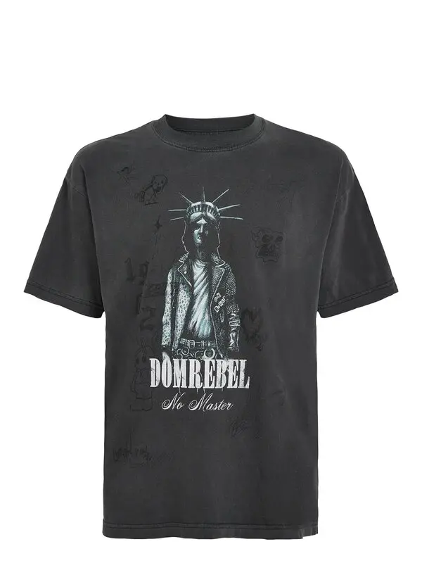 DOMREBEL Cotton Liberty T-shirt - Black