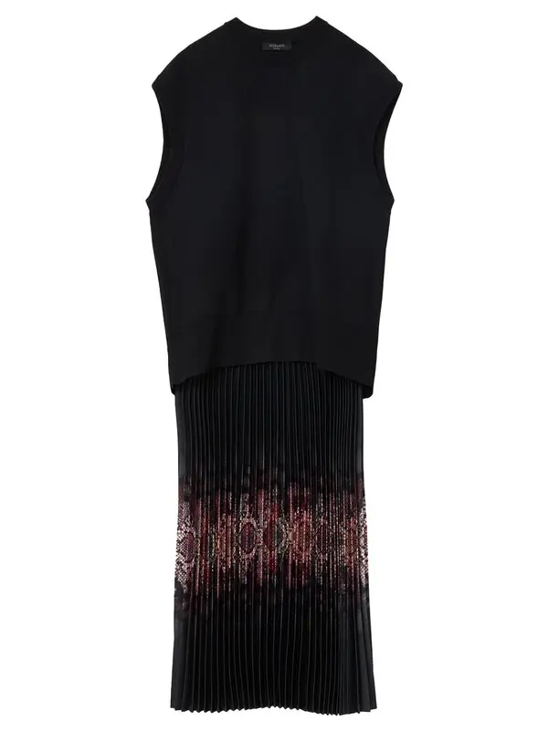 ALLSAINTS Harley Ophis Sweater Maxi Dress - Black
