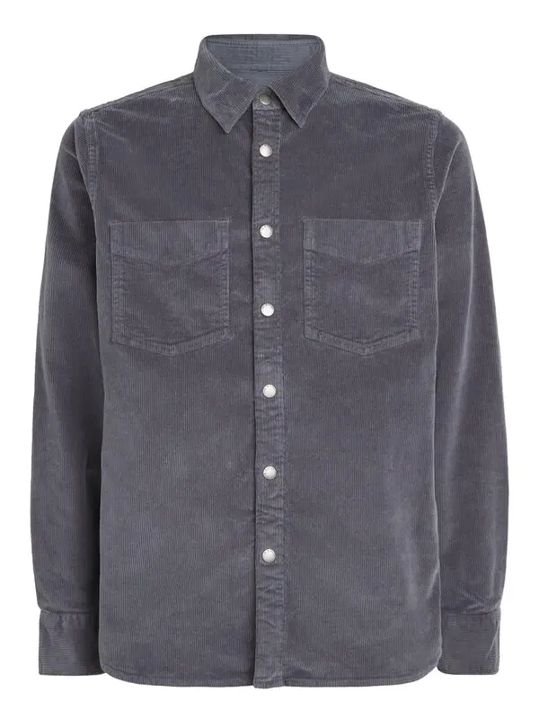 Rag & Bone Cotton Corduroy Shirt - Grey