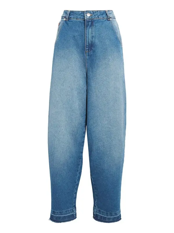 Max & Co. High-rise Barrel-leg Jeans - Blue