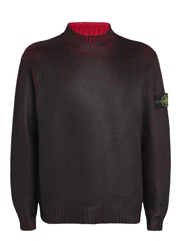 Stone Island Two-tone Sublimatic Sweater - Burgundy