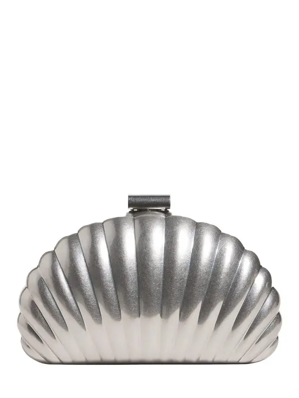 Simkhai Monet Shell Clutch - Silver