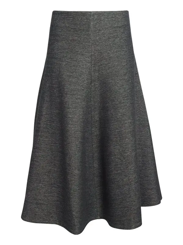 Max & Co. Jersey Flared Midi Skirt - Grey