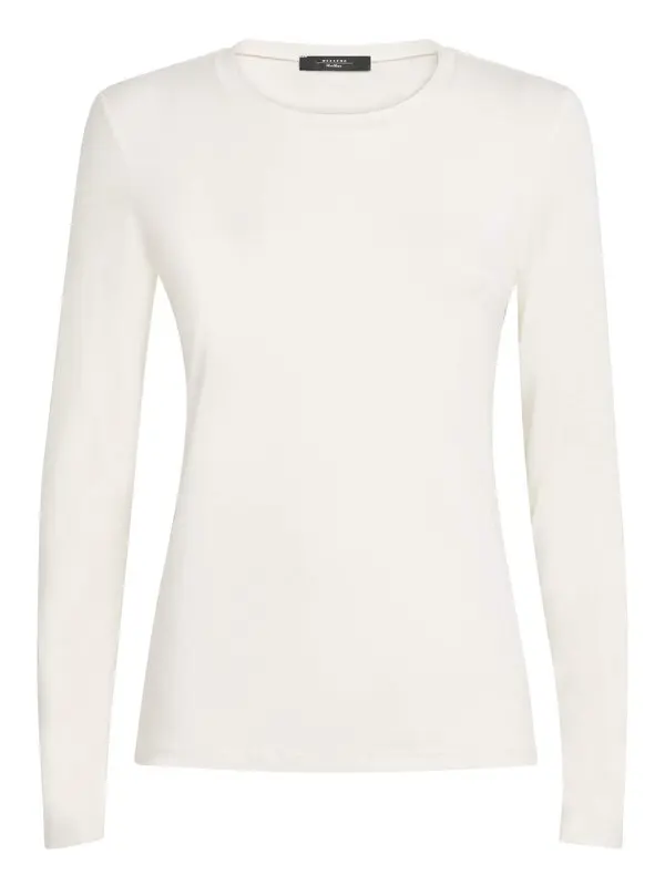 Max Mara Crew-neck Long-sleeve Top - White
