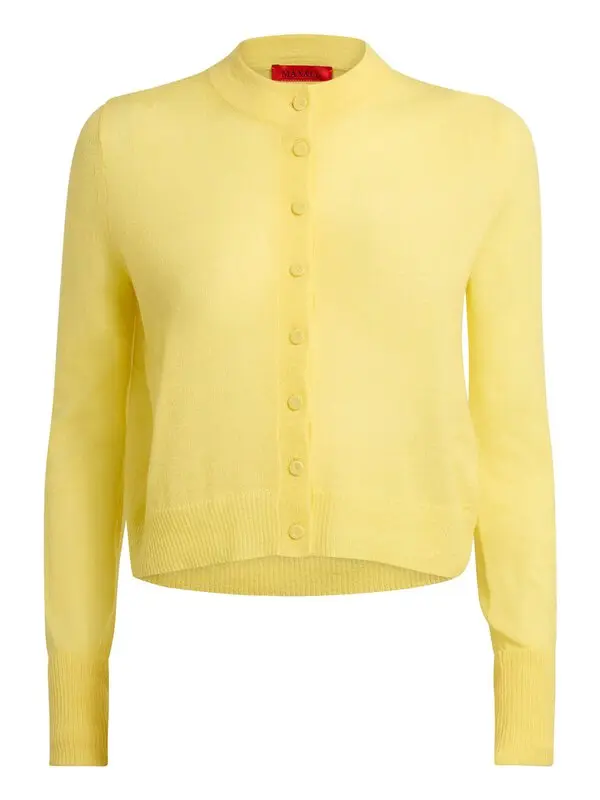 Max & Co. Wool-alpaca-blend Cardigan - Yellow