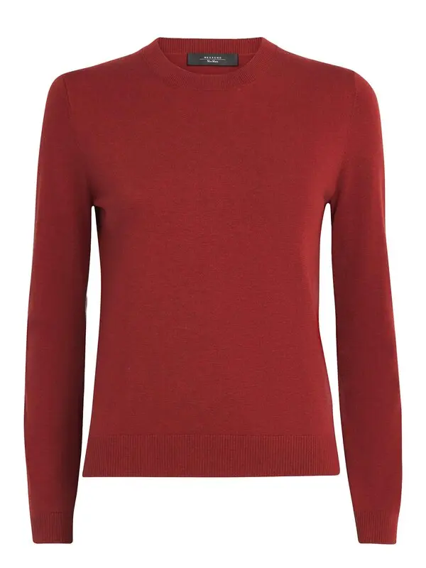 Max Mara Knit Crew-neck Sweater - Red