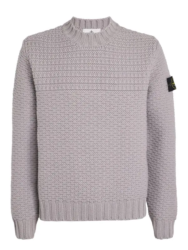Stone Island Wool Crew-neck Sweater - Grey