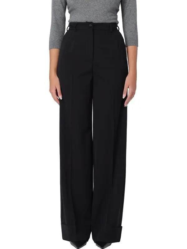 Dolce & Gabbana Wide Leg Trousers - Black