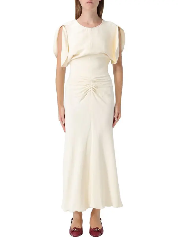 Victoria Beckham Draped Dress - White