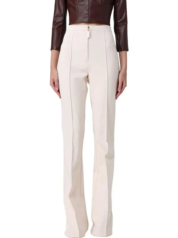 Elisabetta Franchi Wide Leg Trousers - Milk