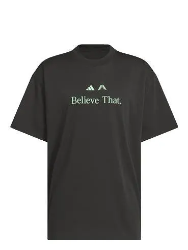 Adidas Ae Believe That T-shirt - Black Screaming Green