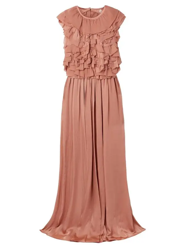 Ulla Johnson Byzantine Open-back Ruffled Maxi Dress - Pink