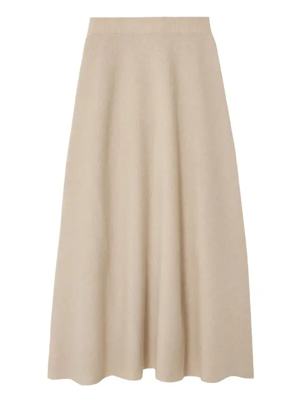 Max Mara Giberna Wool And Cashmere-blend Maxi Skirt - Neutrals