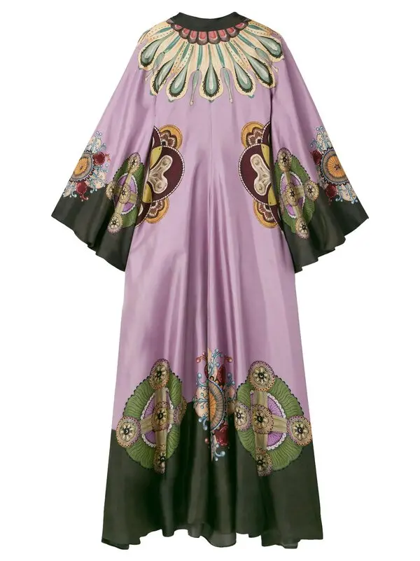 La DoubleJ Icon Magnifico Printed Maxi Dress - Purple