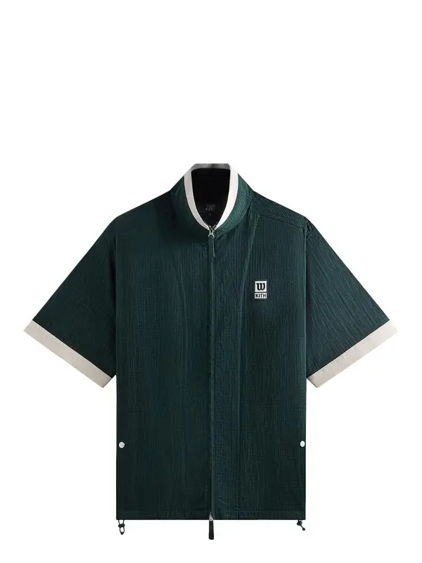 Kith X Wilson Dobby Zip Up Shirt Stadium - Green