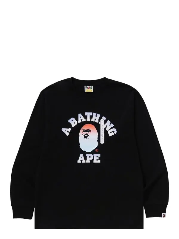 A BATHING APE Kabuki Head Long-sleeve Tee - Black