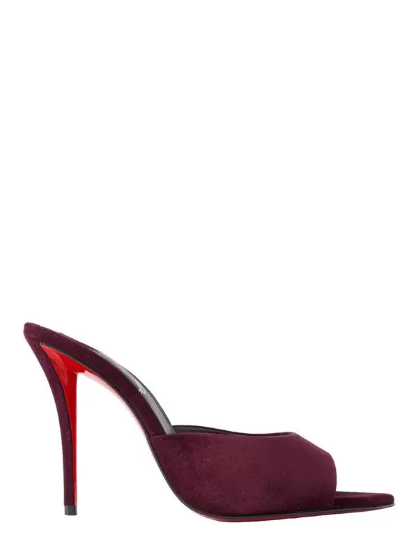 CHRISTIAN LOUBOUTIN Miss Z 100 Suede Mules - Purple