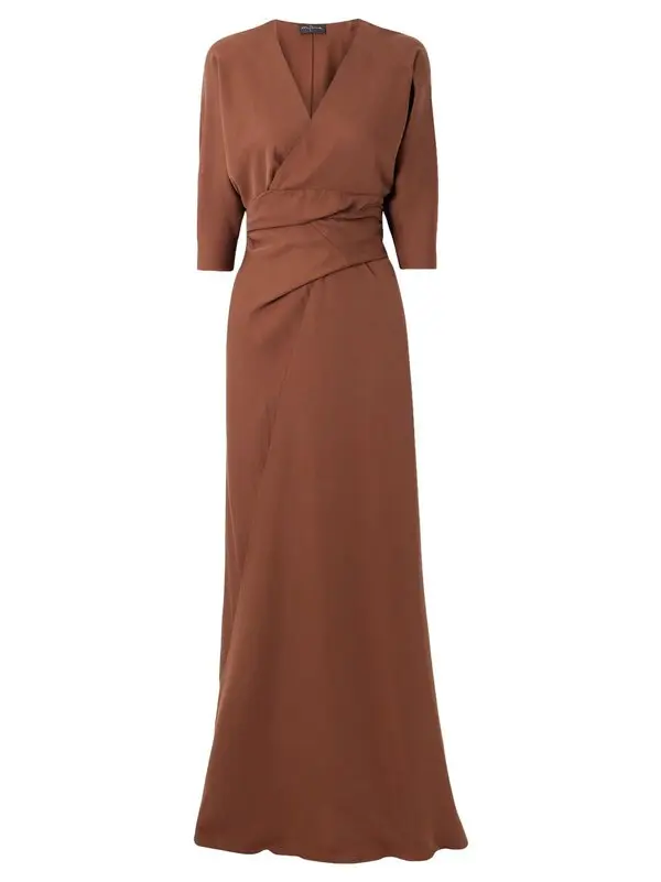 CORTANA Mara Silk-crepe Maxi Dress - Red