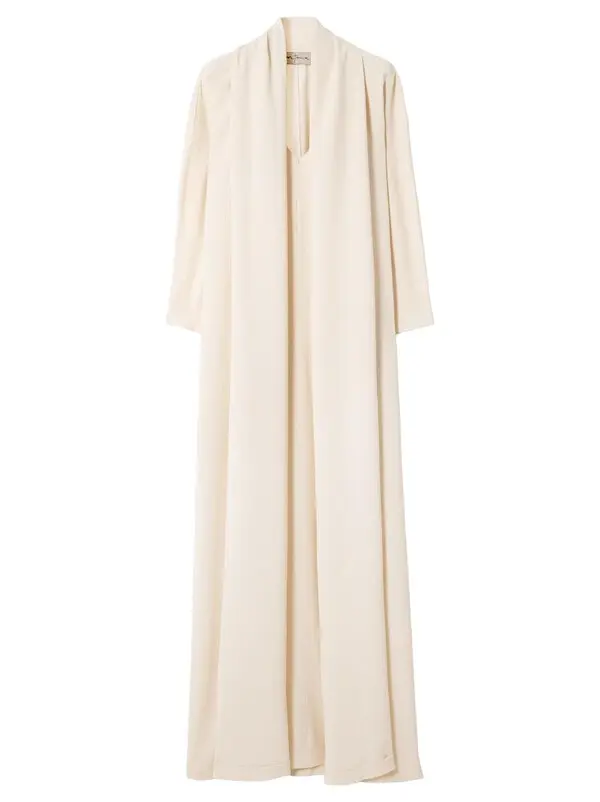 CORTANA Niza Cape-effect Maxi Dress - Ivory