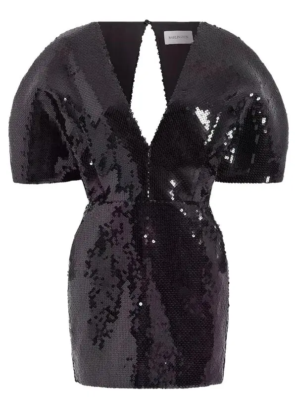16Arlington Riaura Sequin Mini Dress - Black