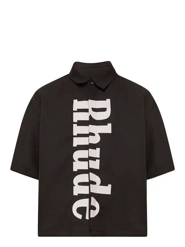 Rhude Center Logo Button-up Shirt - Black