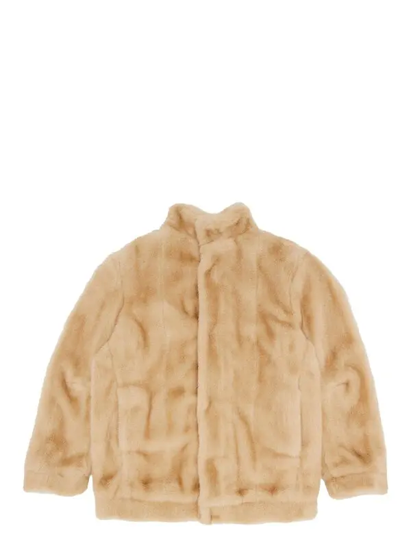 MAISON MARGIELA Faux Fur Sports Jacket - Tan