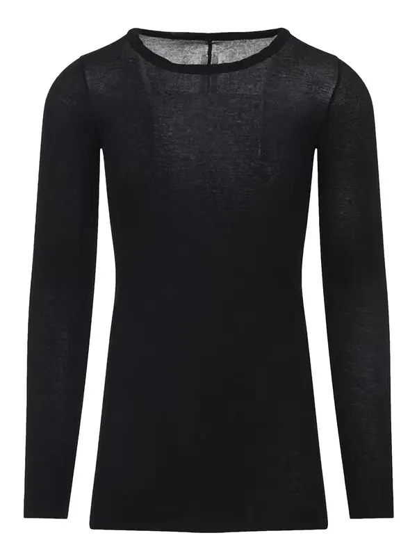 Rick Owens Ribbed Long-sleeve T-shirt - Black