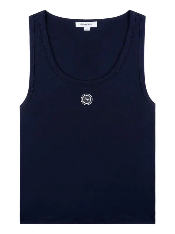 SPORTY & RICH Shrwc Baby Rib Tank - Blue