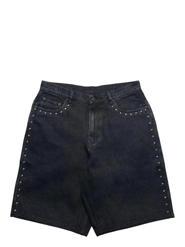 PLEASURES Lucky Studded Jorts - Black