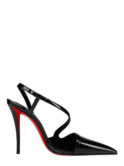 CHRISTIAN LOUBOUTIN Rosa Z 100 Patent-leather Slingback Pumps - Black