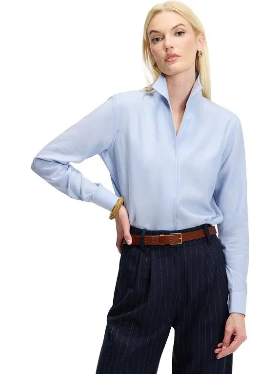 SARAH ALEXANDRA Cotton And Cashmere Signature Shirt - Blue