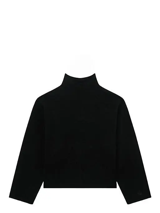 The Kooples Logo-embroidered Funnel-neck Jumper - Black